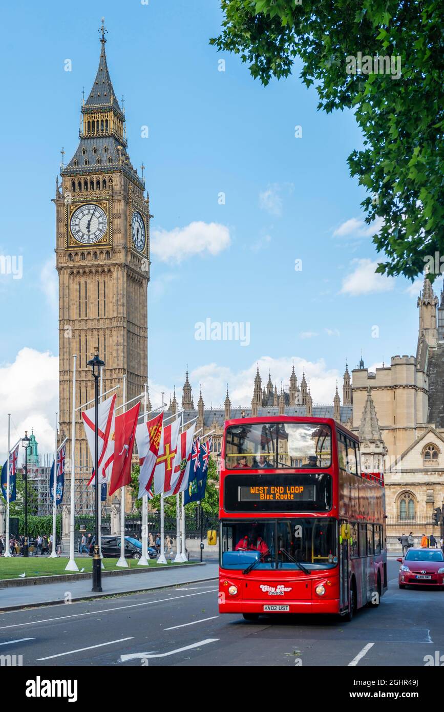 Red Double Decker Bus, Palace of Westminster, Houses of Parliament, Big ...