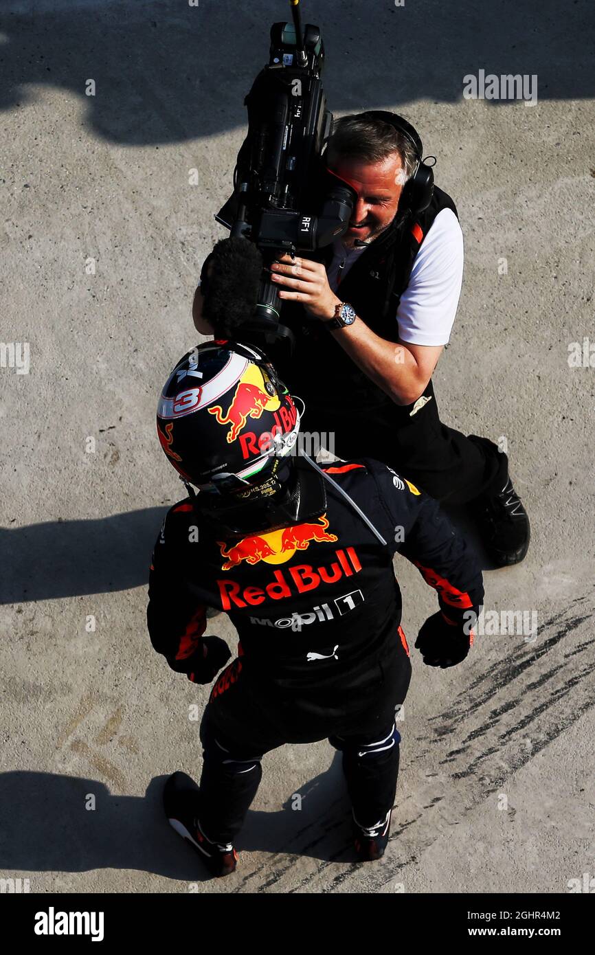 Race winner Daniel Ricciardo (AUS) Red Bull Racing celebrates in parc ...