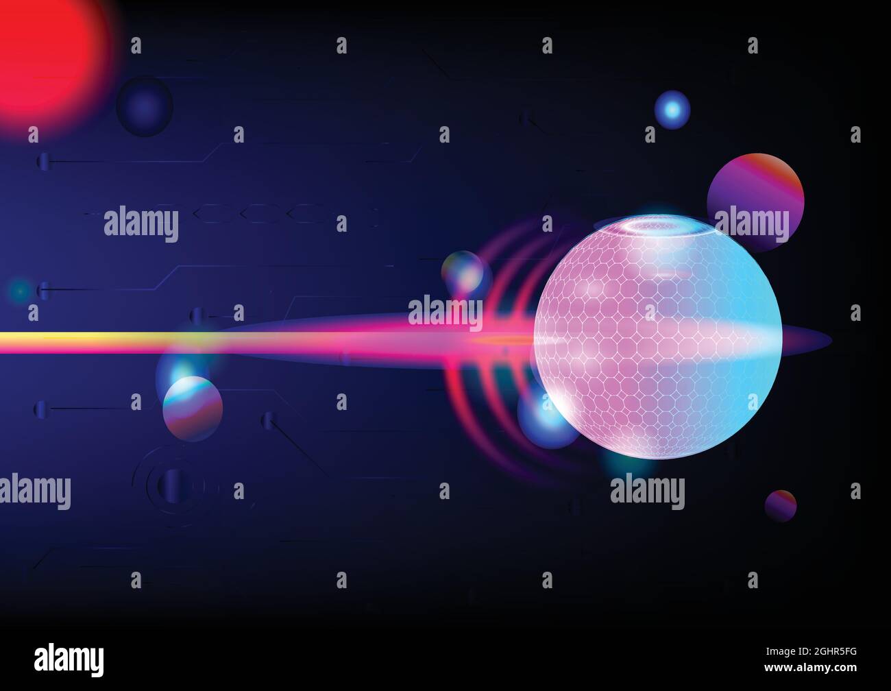 Abstract background circle ball energy global space motion futuristic ...