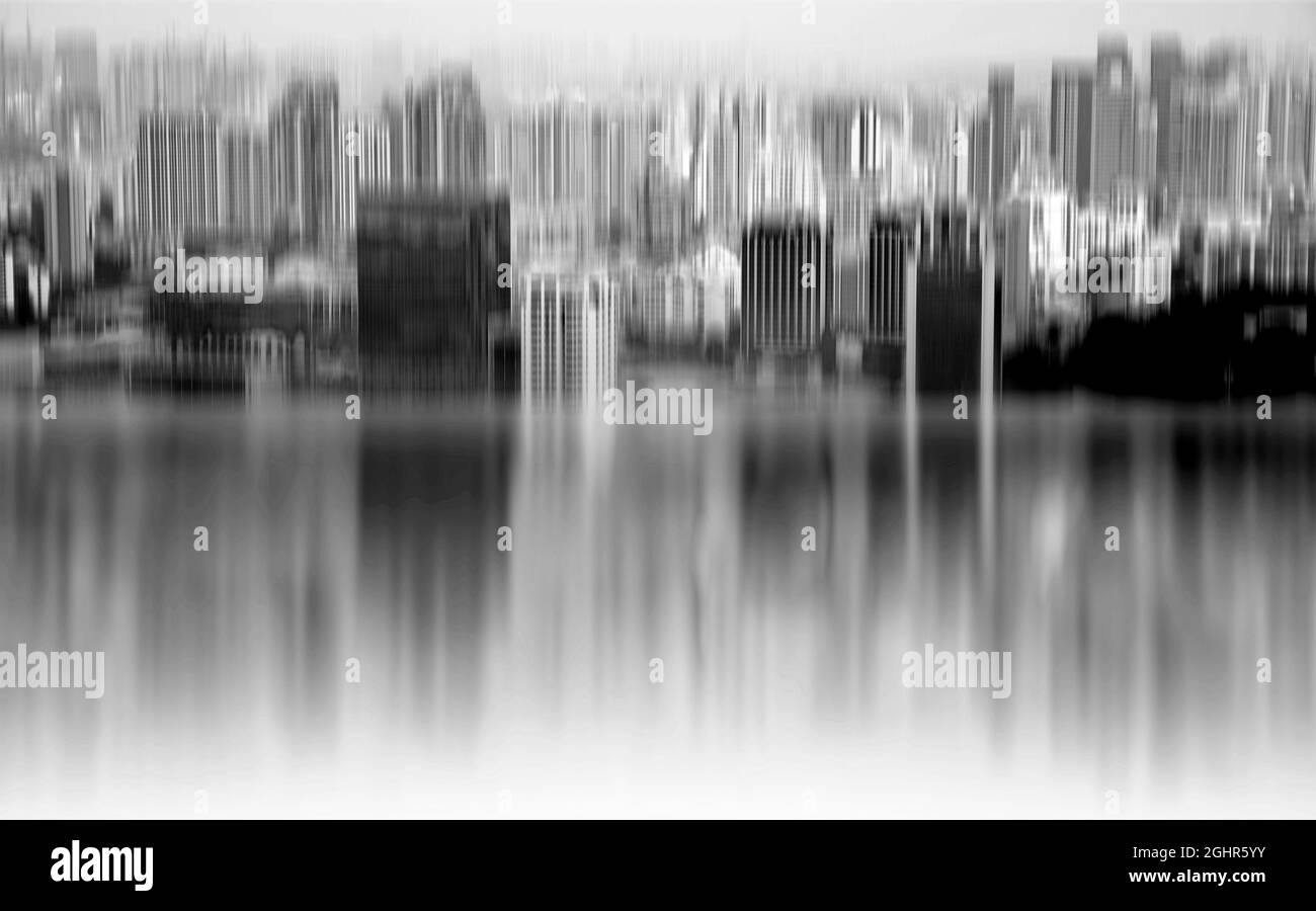 abstract background of blurred skyscrapers at night business and ...