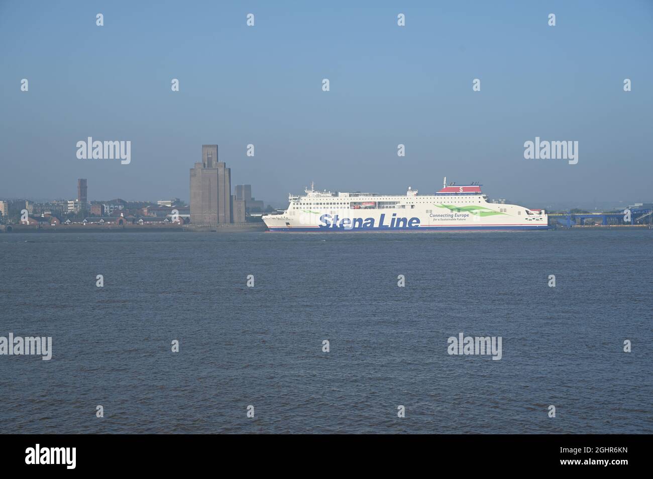 A Stena line cruise ship on the River Mersey Stock Photo - Alamy