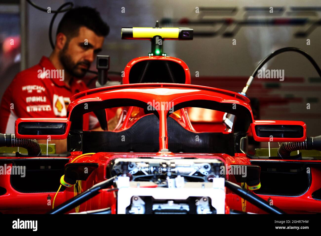 Ferrari SF71H Halo cockpit cover wing mirrors. 23.05.2018. Formula 1 ...