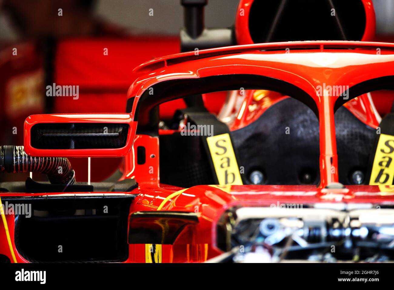 Ferrari SF71H Halo cockpit cover wing mirror. 23.05.2018. Formula 1 ...