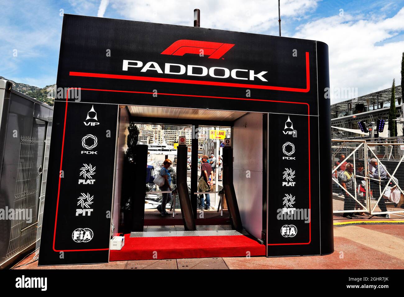 Paddock entrance gates. 23.05.2018. Formula 1 World Championship, Rd 6 ...