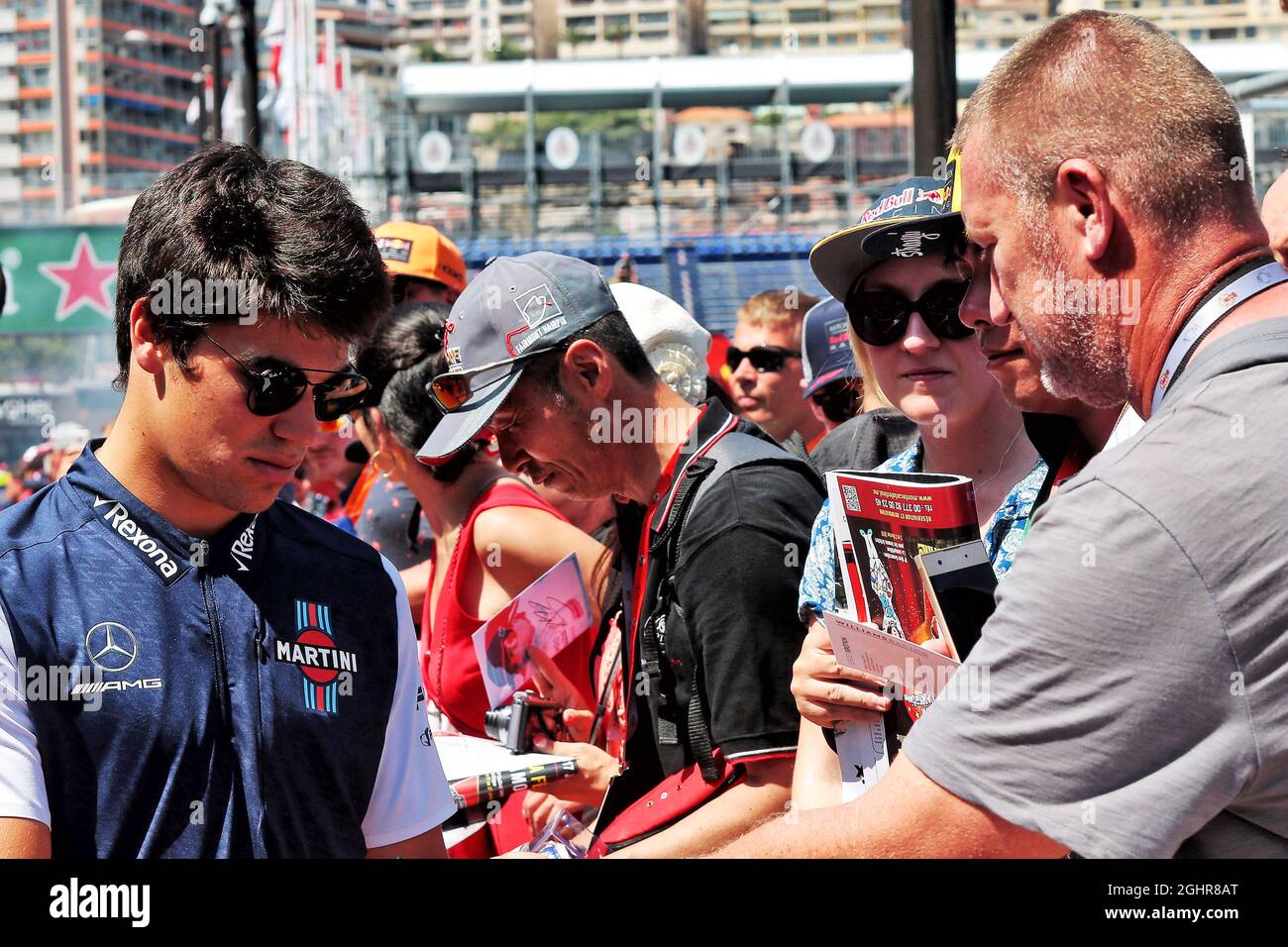 Lance Stroll (CDN) Williams signs autographs for the fans. 25.05.2018 ...