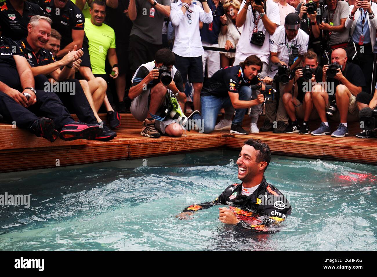 Race winner Daniel Ricciardo (AUS) Red Bull Racing celebrates with the ...