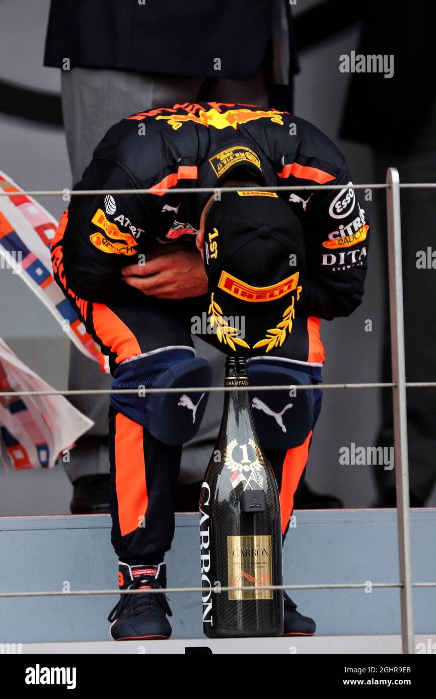 Race winner Daniel Ricciardo (AUS) Red Bull Racing celebrates on the ...