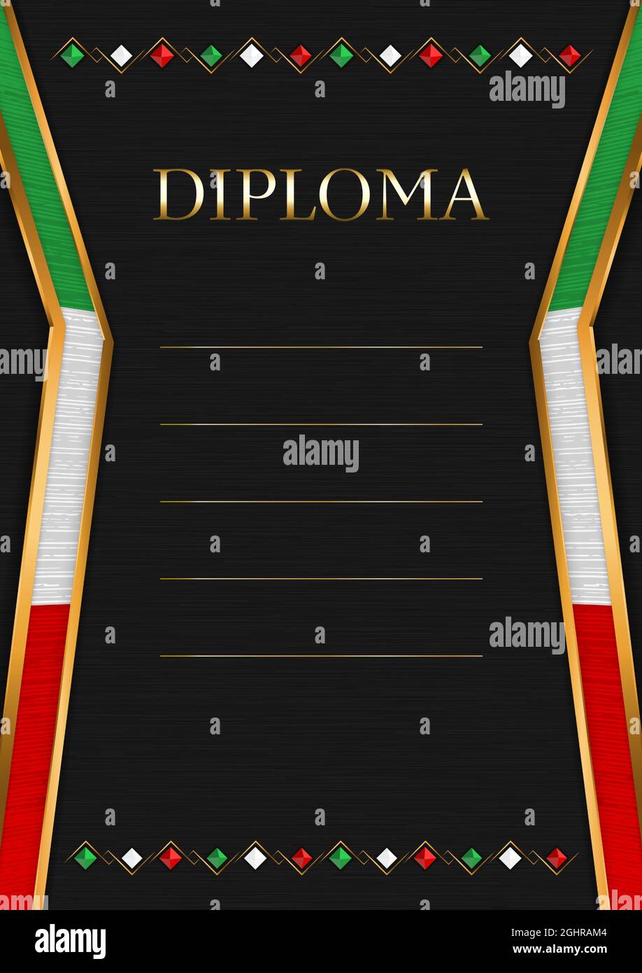 Vertical frame and border on black metal background, with colors of ...