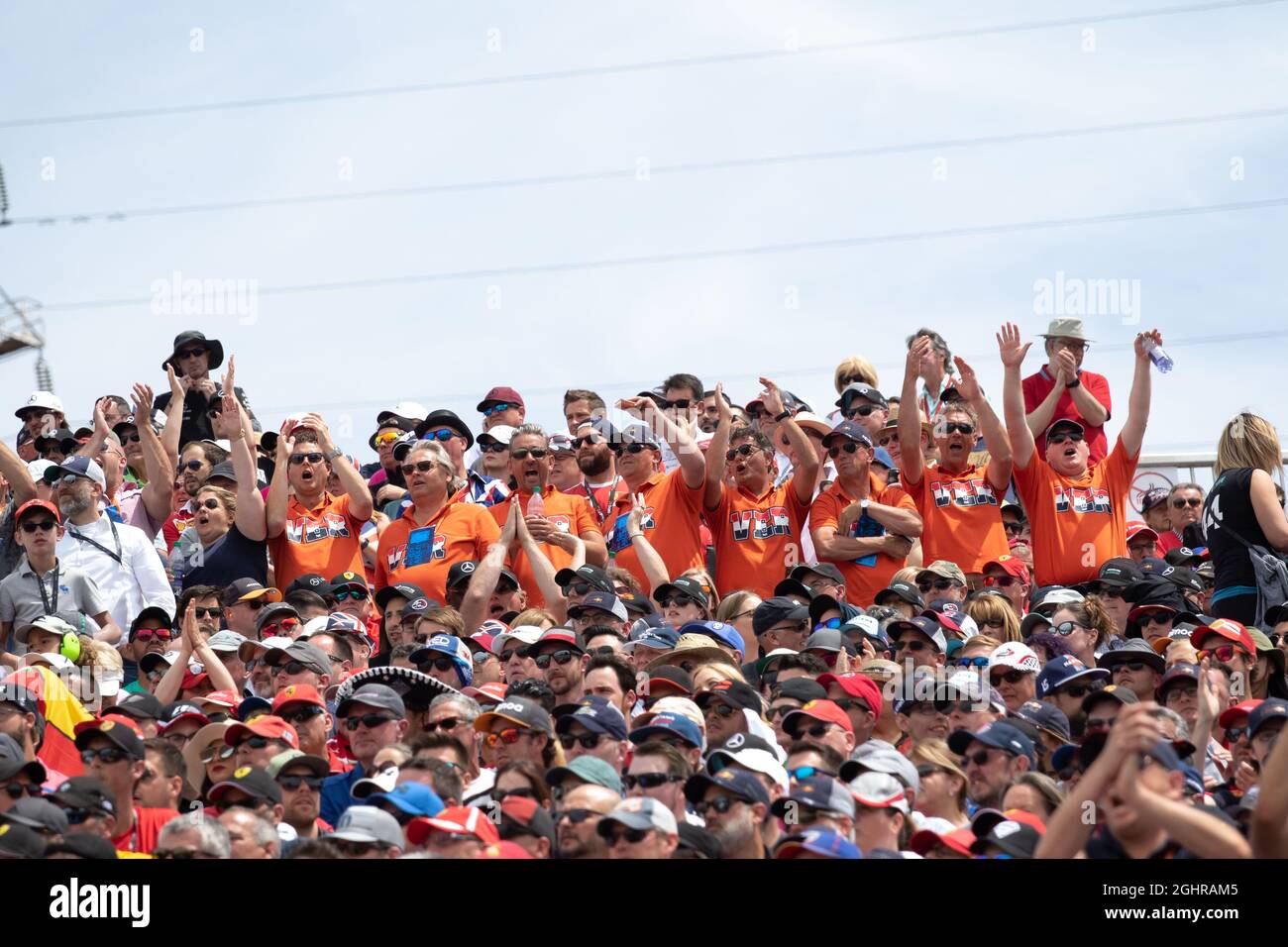 Red bull racing fans in grandstand hi-res stock photography and images ...