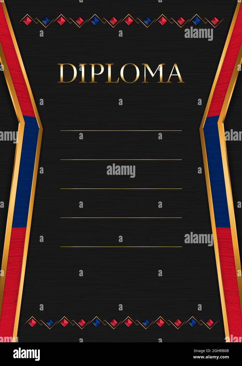 Vertical frame and border on black metal background, with colors of ...