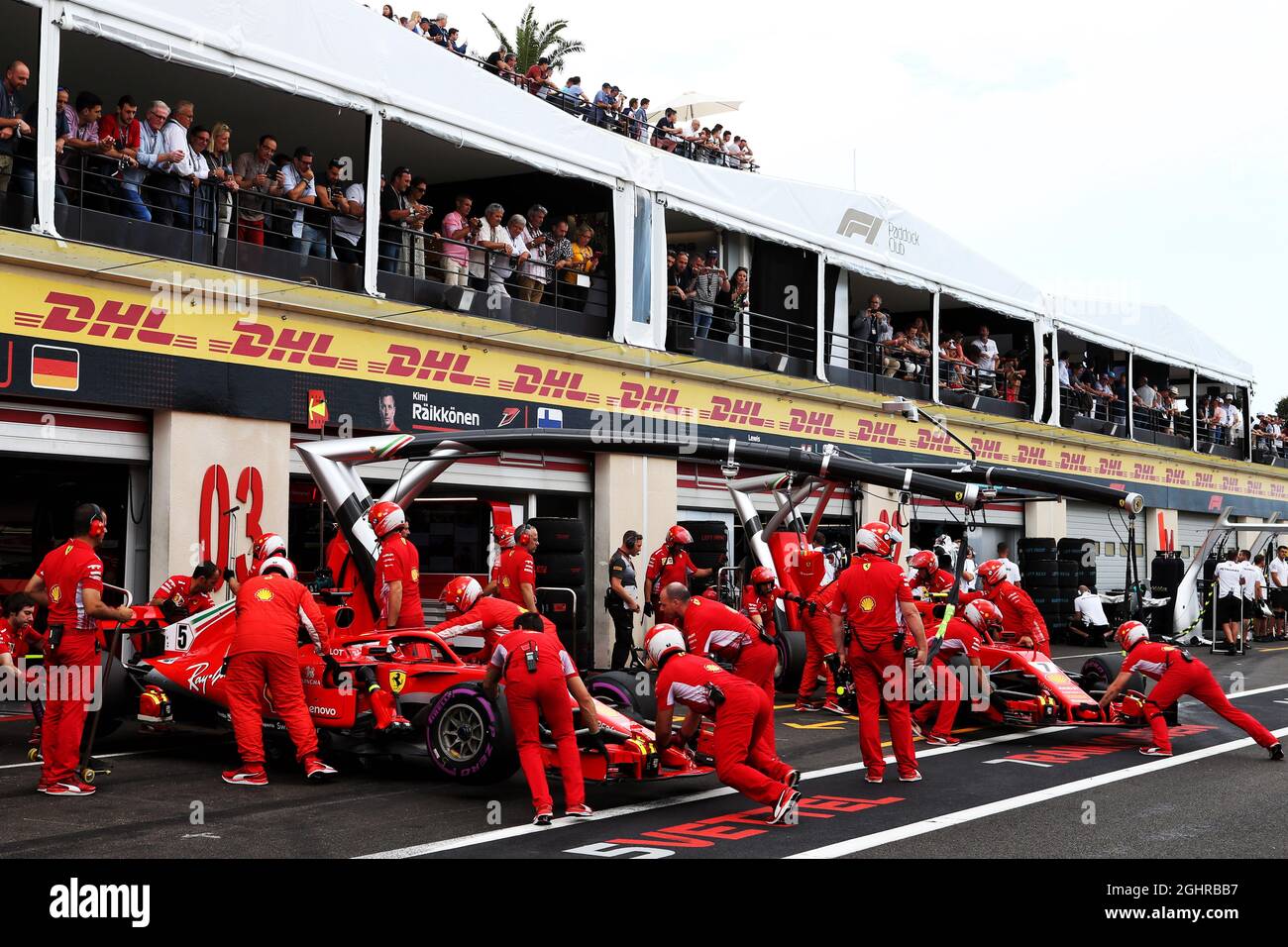Ferrari sf71h in pits hi-res stock photography and images - Alamy