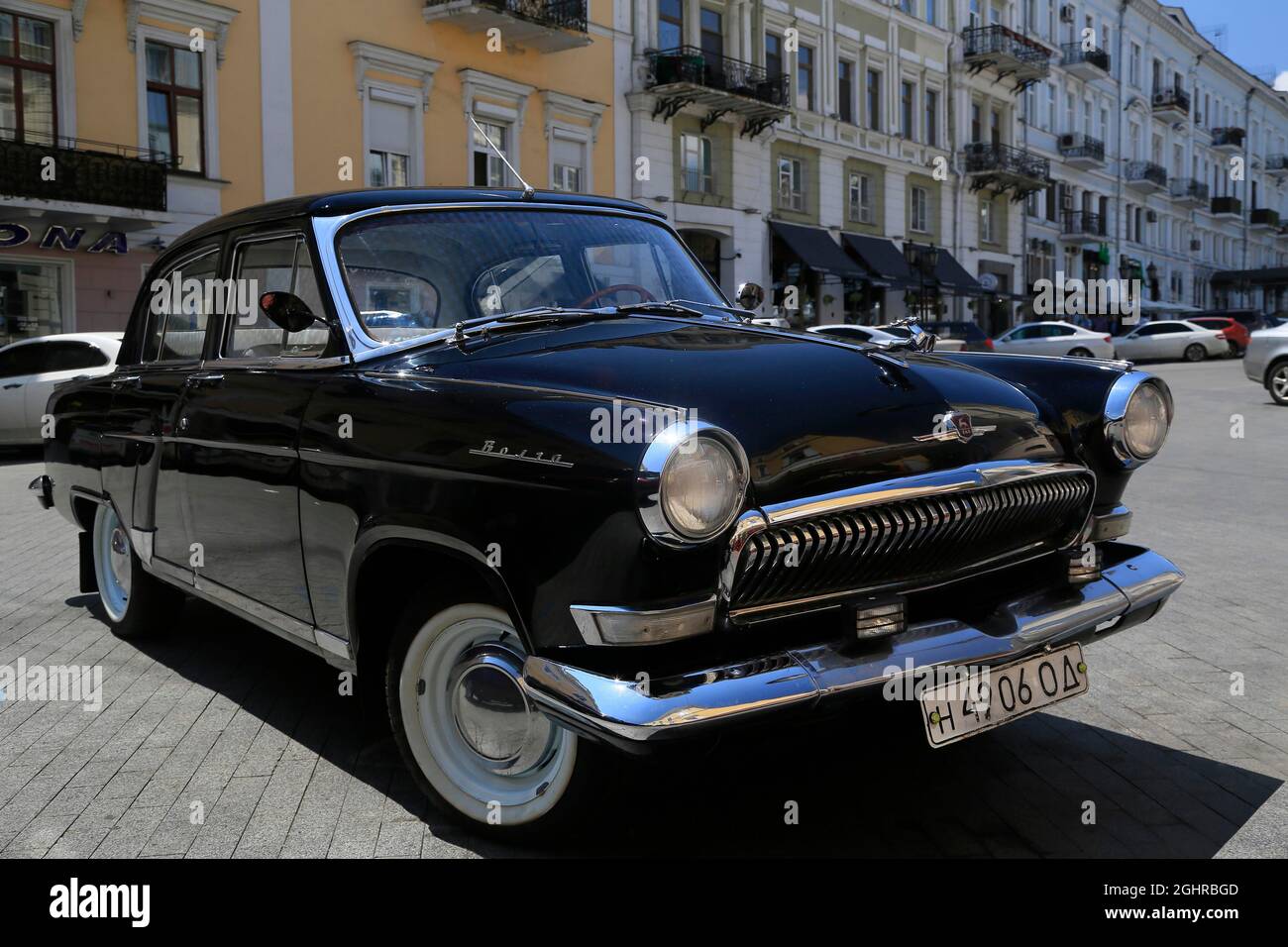 Oldtime of the russian brand Volga, parked near Catherine Square ...