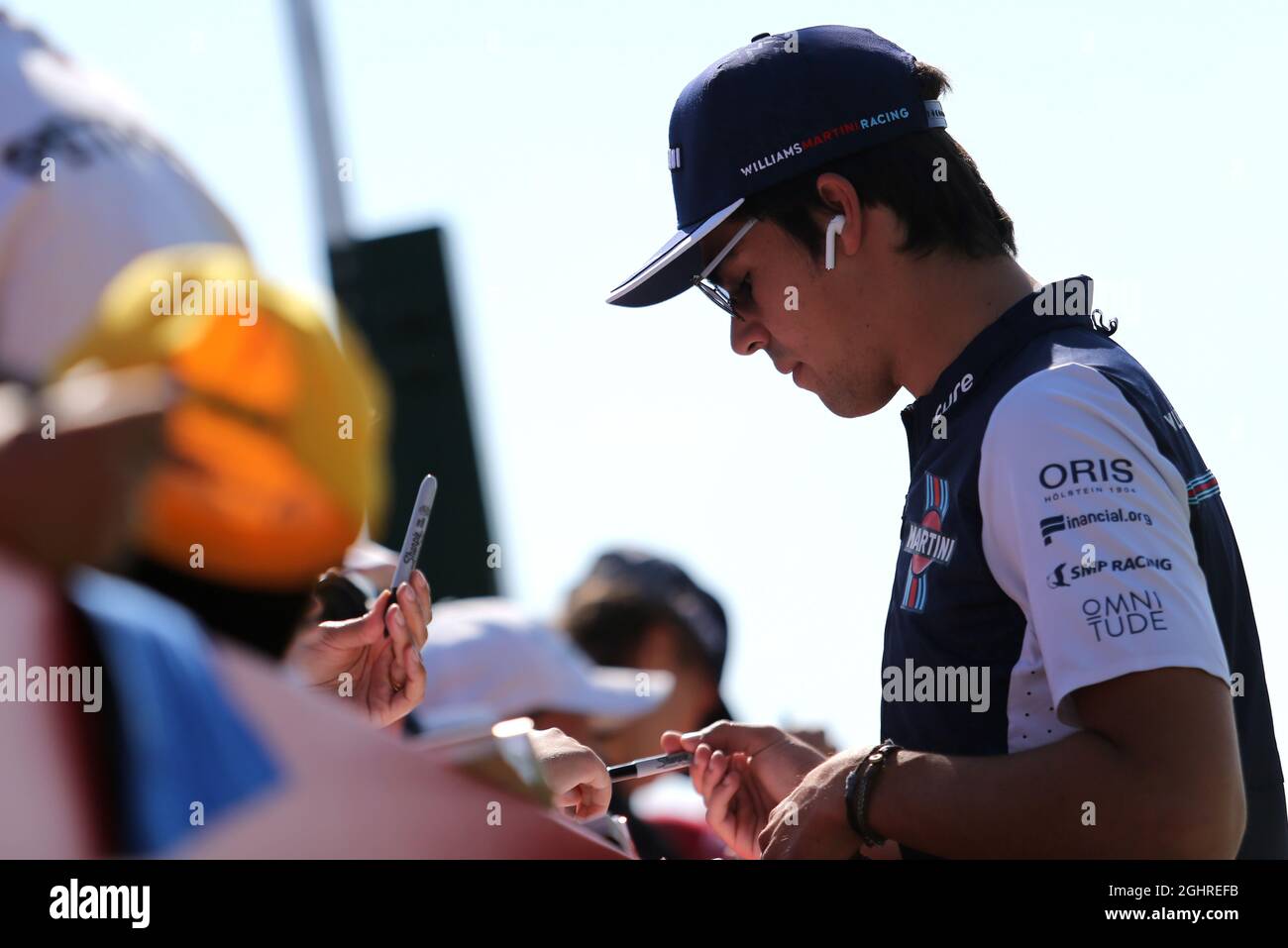Lance Stroll (CDN) Williams signs autographs for the fans. 08.07.2018 ...