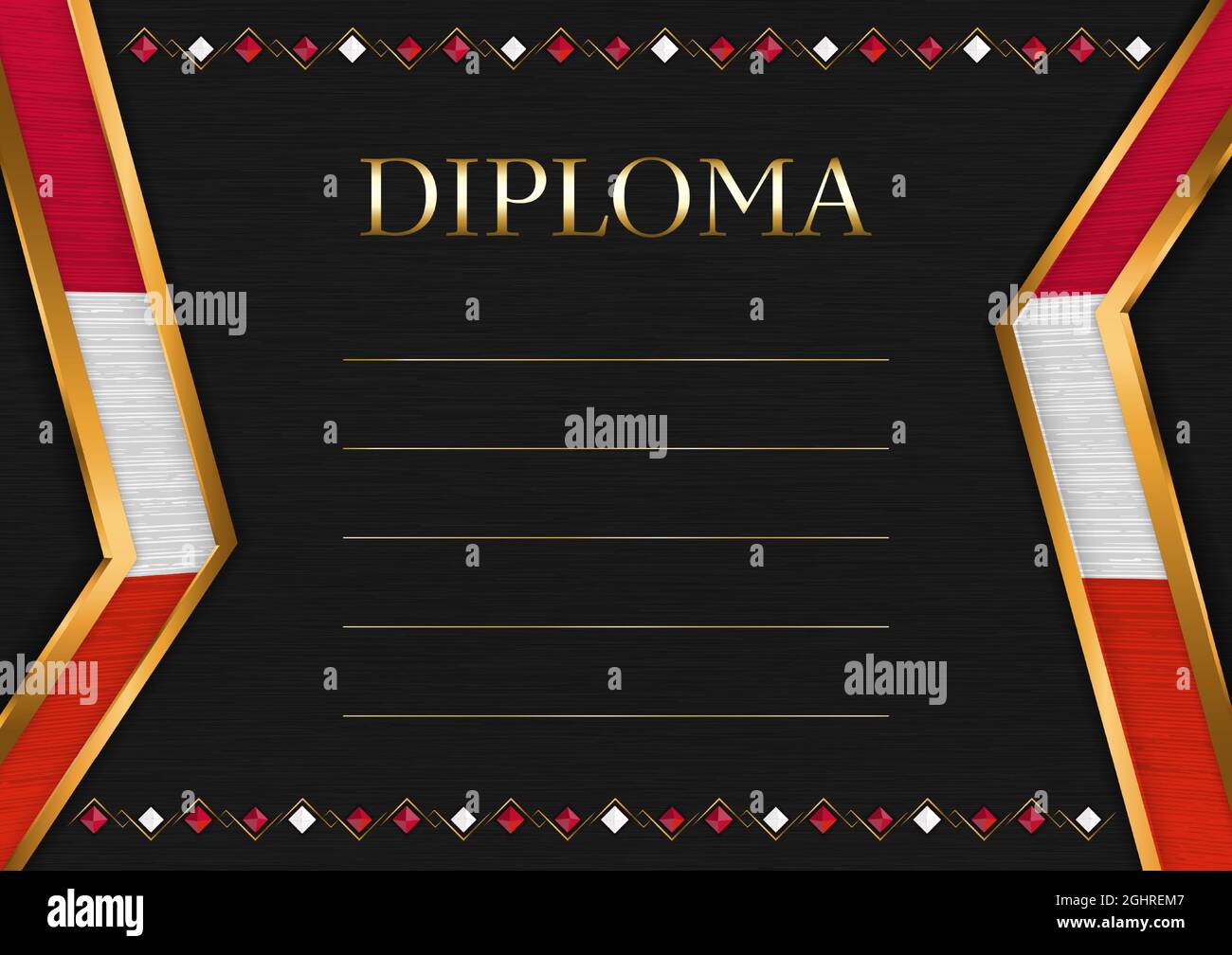 Horizontal frame and border on black metal background, with colors of ...