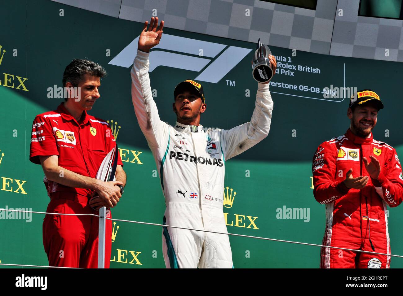 Lewis hamilton podium england hi-res stock photography and images - Alamy
