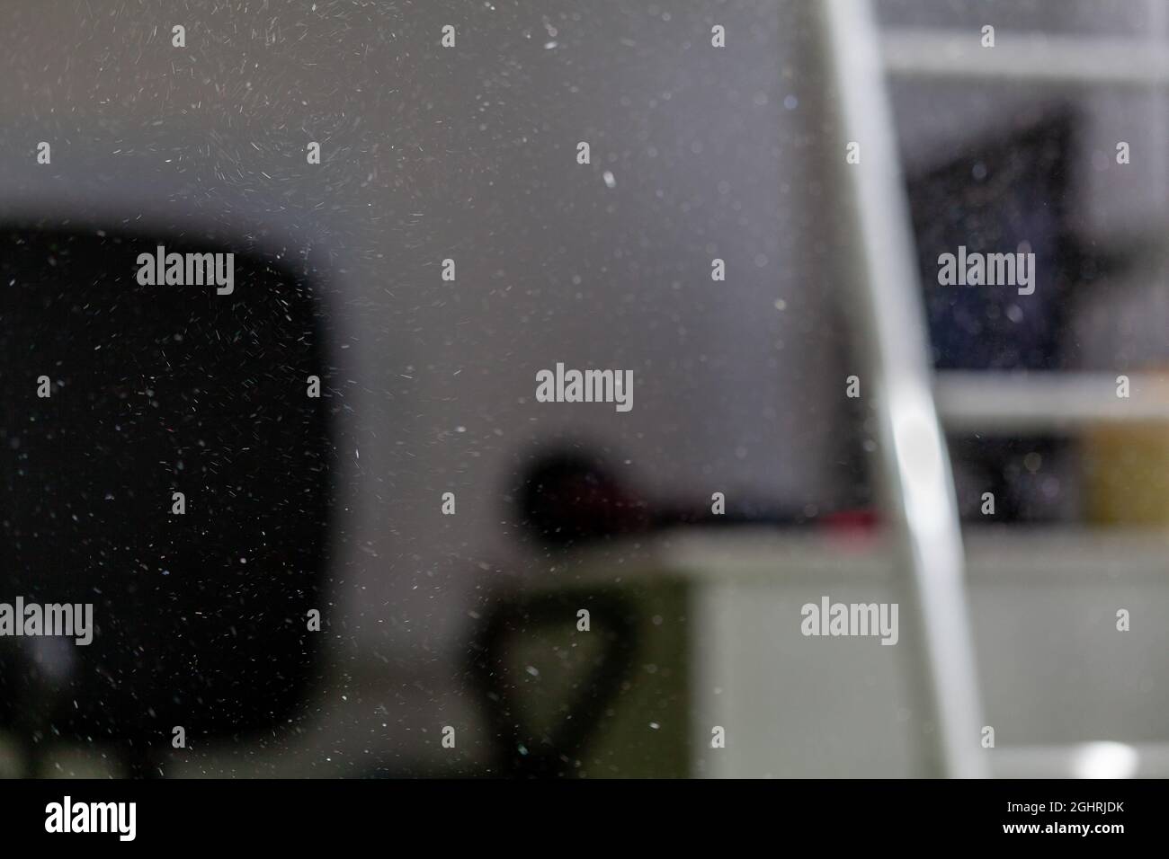 Dust in the room, in the sunlight from the window, in the Stock Photo ...