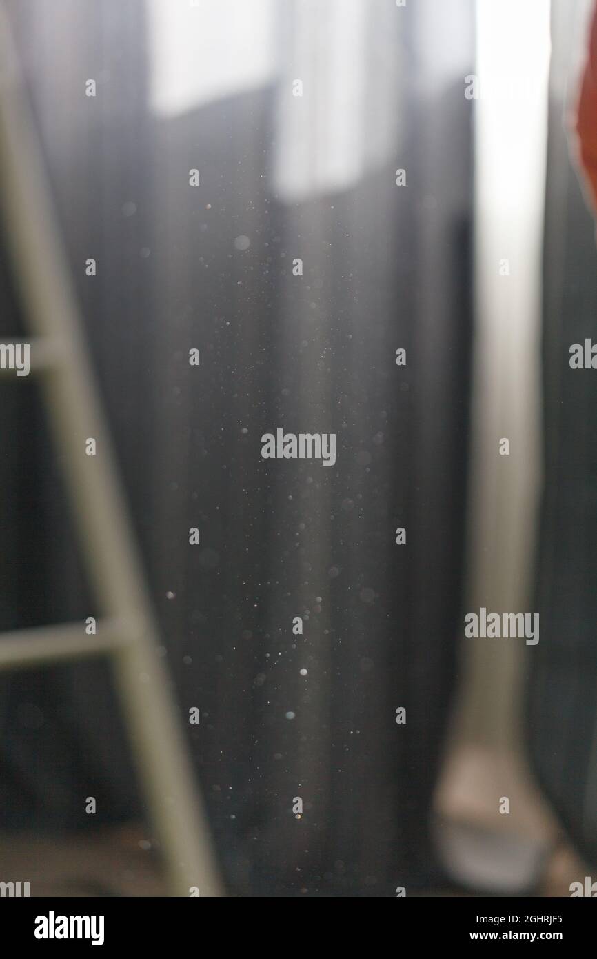 Dust in the room, in the sunlight from the window, in the Stock Photo ...