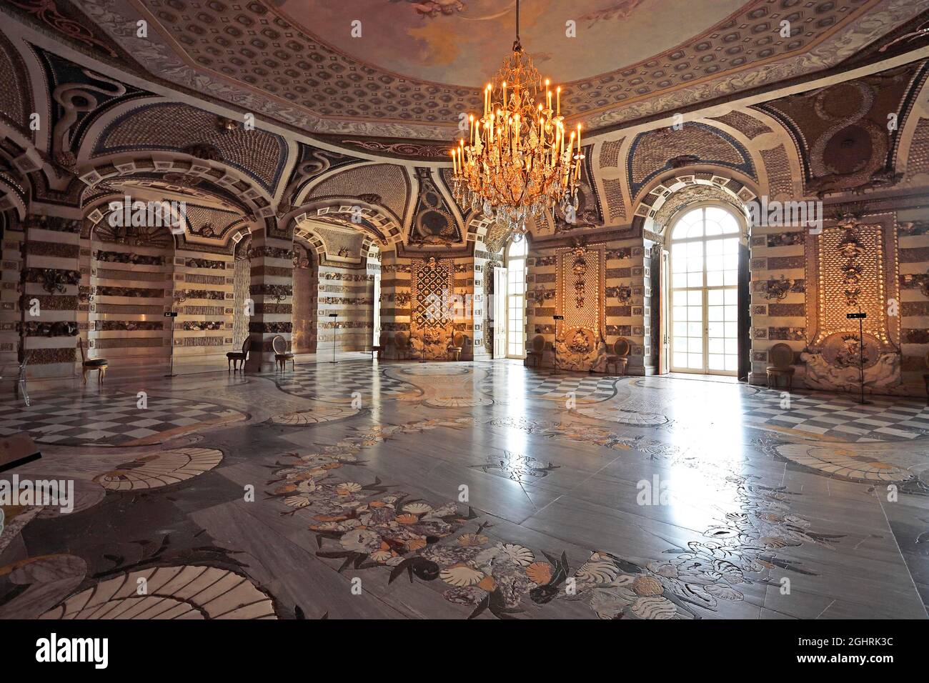 Grotto Hall, New Palace, Sanssouci Park, Potsdam, Brandenburg, Germany ...