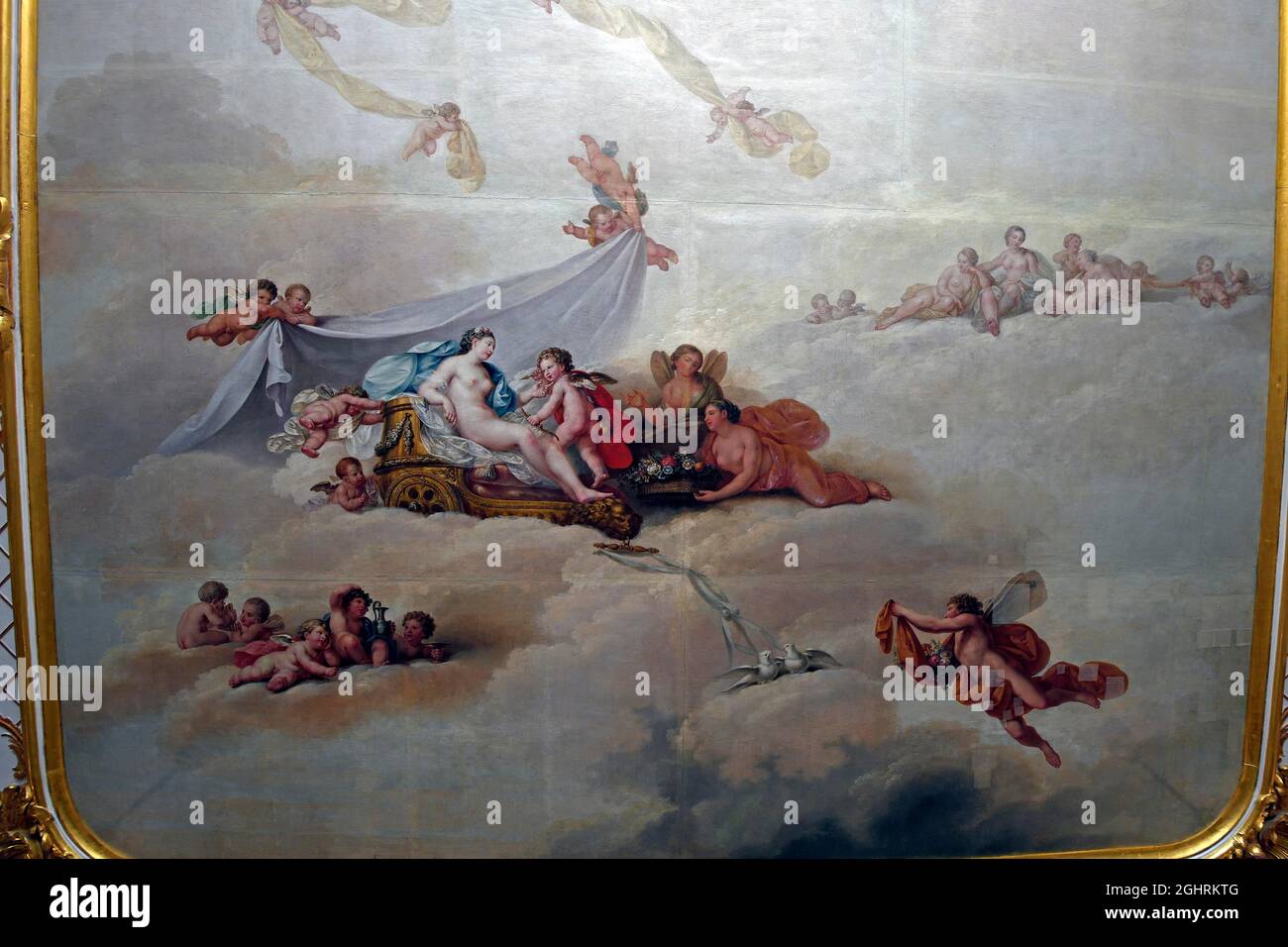 Ceiling Painting, Jasper Hall, New Chambers, Sanssouci Palace, Potsdam ...