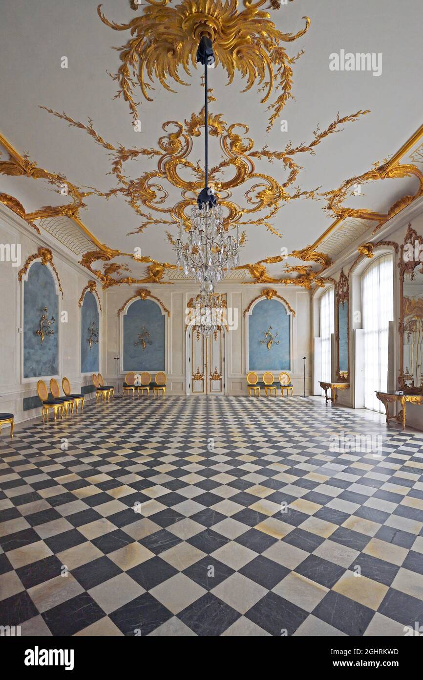 Blue Gallery, New Chambers, Sanssouci Palace, Potsdam, Brandenburg ...