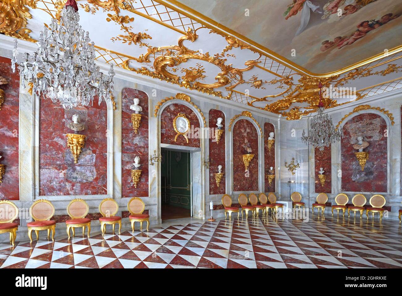 Jasper Hall, New Chambers, Sanssouci Palace, Potsdam, Brandenburg ...