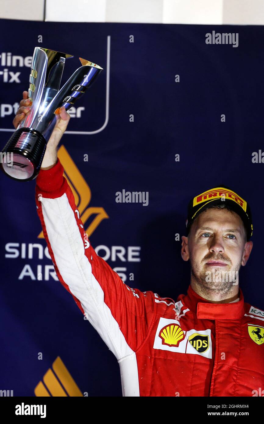 F1 singapore vettel podium hi-res stock photography and images - Alamy