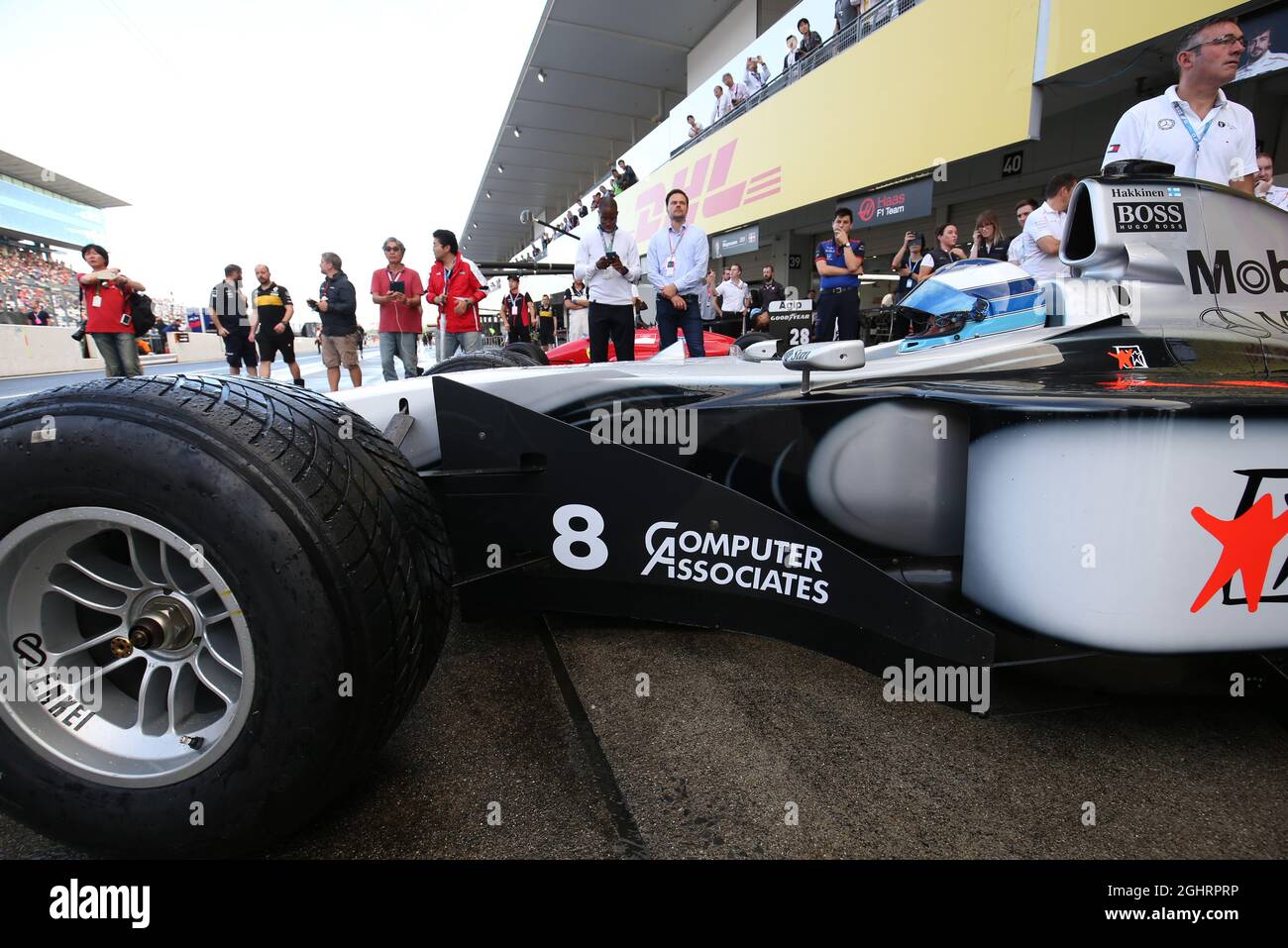 Mika Hakkinen (FIN) drives his 1998 McLaren MP4-13. 06.10.2018. Formula 1 World Championship, Rd ...