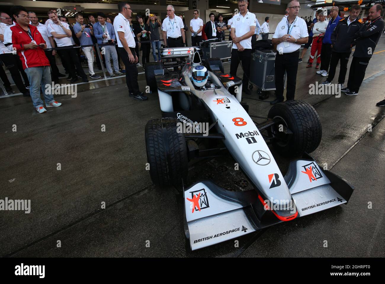 Mika Hakkinen (FIN) drives his 1998 McLaren MP4-13. 06.10.2018. Formula 1 World Championship, Rd ...
