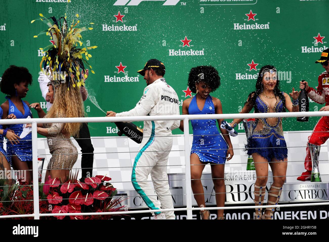 Race winner Lewis Hamilton (GBR) Mercedes AMG F1 celebrates on the ...