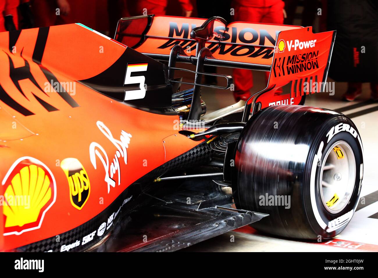 Sebastian Vettel (GER) Ferrari SF90 - rear suspension and rear wing. 18 ...