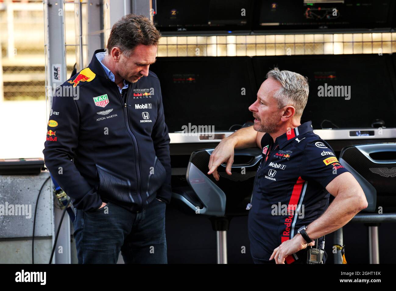 (L to R): Christian Horner (GBR) Red Bull Racing Team Principal with ... (L to R): Christian Horner (GBR) Red Bull Racing Team Principal with ...