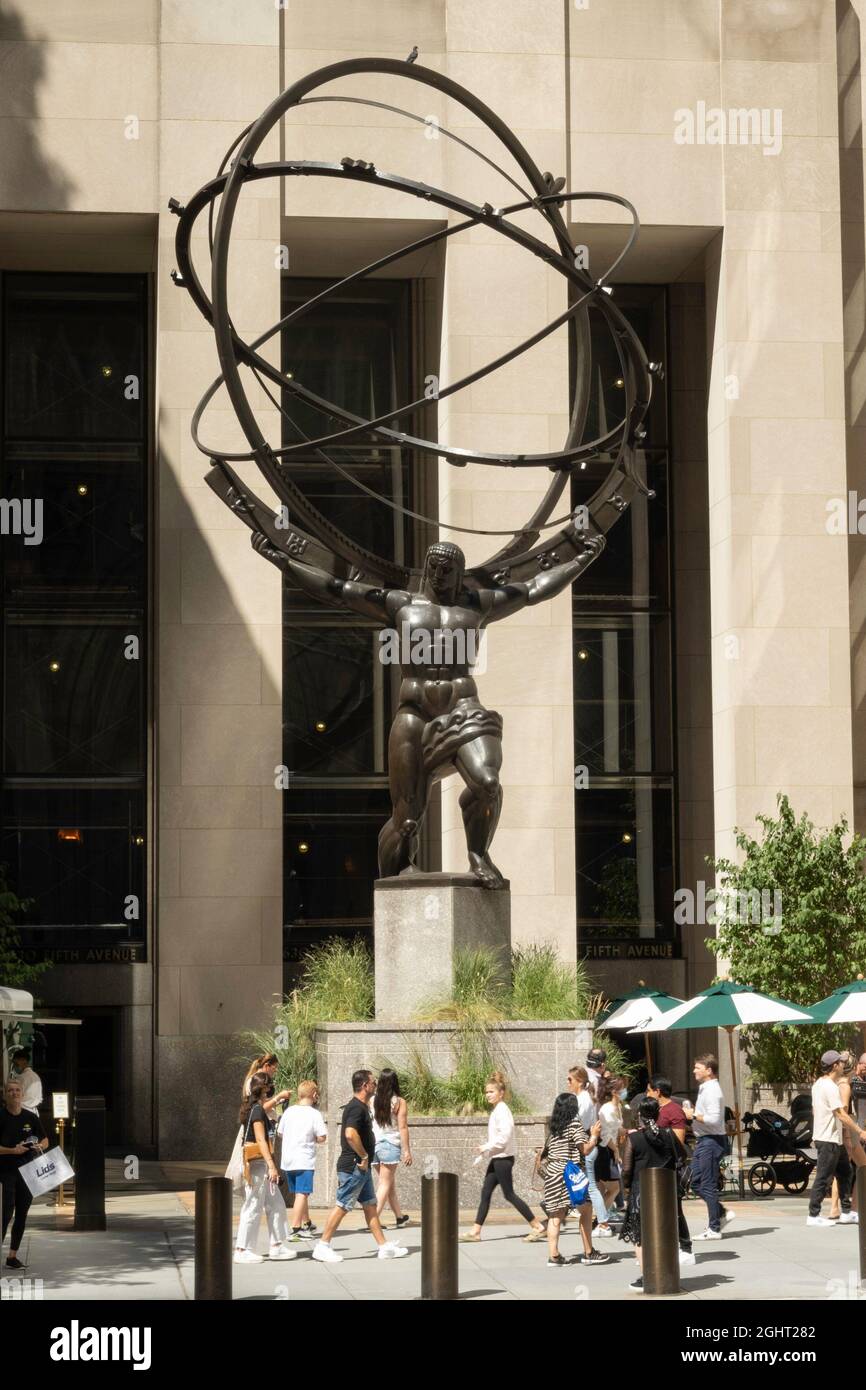 Atlas Holding the Heavens (celestial vault) Statue (armillary sphere ...