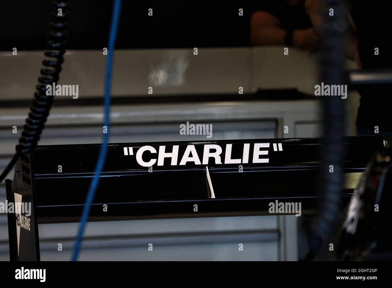 McLaren MCL34 rear wing with a tribute to Charlie Whiting. 15.03.2019 ...