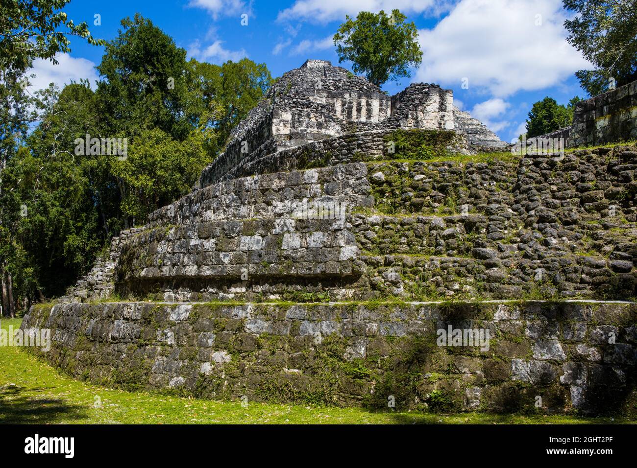 Temple of the Triadico at the North Acropolis, Yaxha, third largest ...