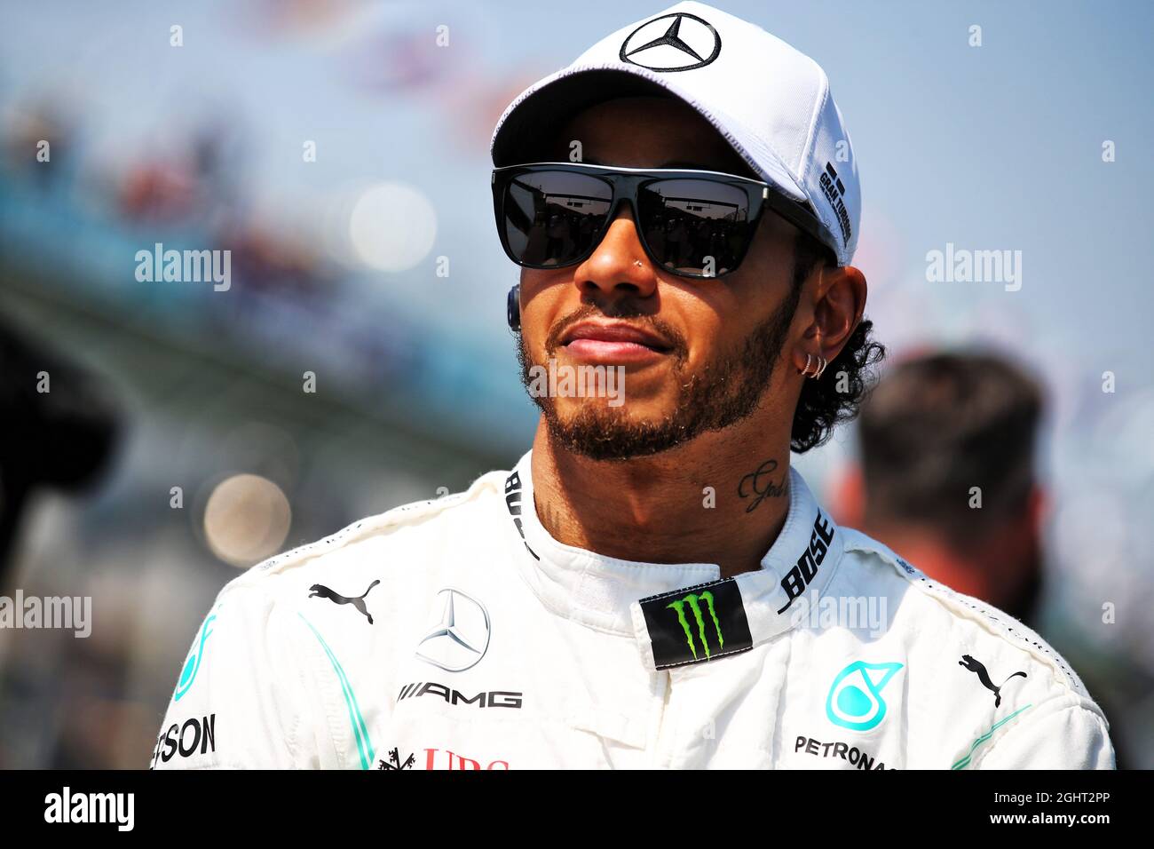 Lewis Hamilton (GBR) Mercedes AMG F1 on the drivers parade. 17.03.2019 ...