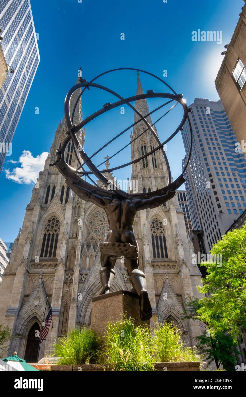 Atlas Holding the Heavens (celestial vault) Statue (armillary sphere ...