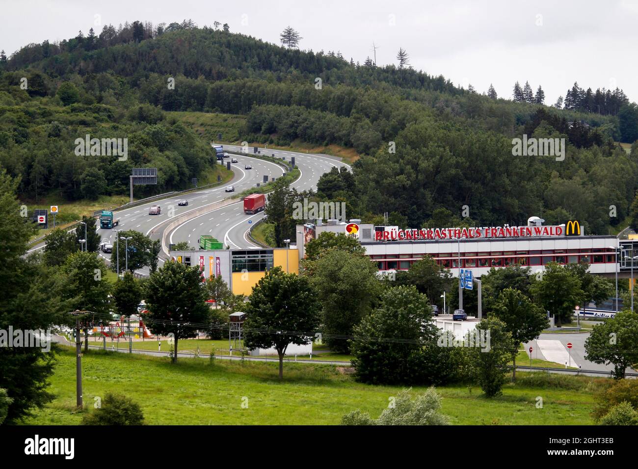 Frankenwald bridge rest area, motorway rest area, motorway A9, rest ...