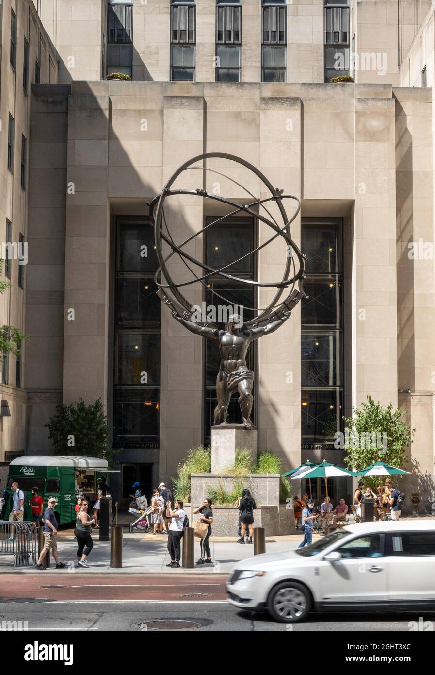 Atlas Holding the Heavens (celestial vault) Statue (armillary sphere ...