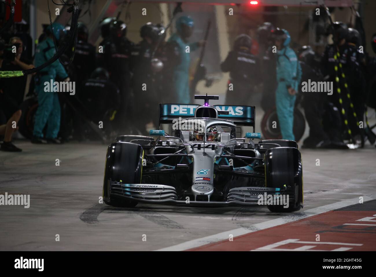 Mercedes amg f1 makes a pit stop hi-res stock photography and images ...
