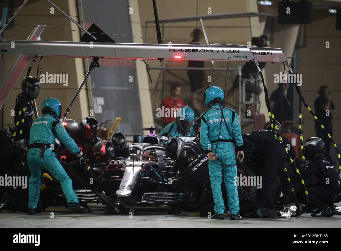 Mercedes amg f1 makes a pit stop hi-res stock photography and images ...