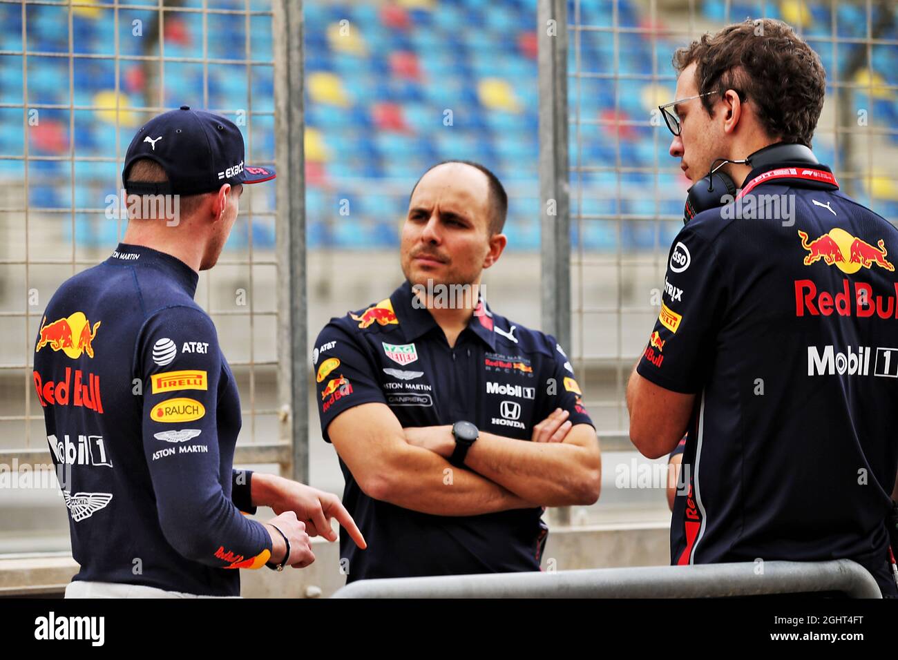 Max Verstappen (NLD) Red Bull Racing with Gianpiero Lambiase (ITA) Red Bull Racing Engineer. 02. ...