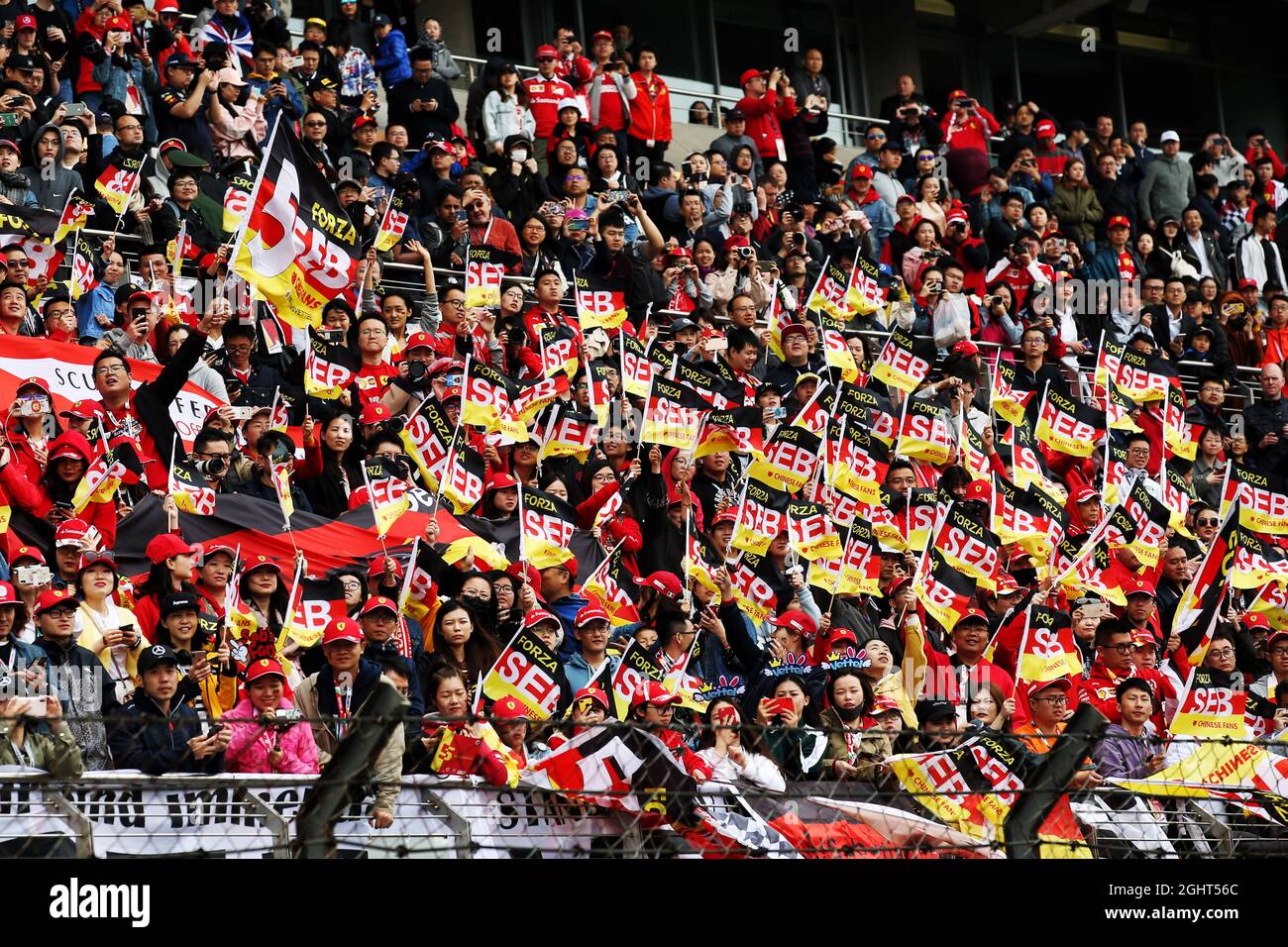 Ferrari fans in grandstand hi-res stock photography and images - Alamy