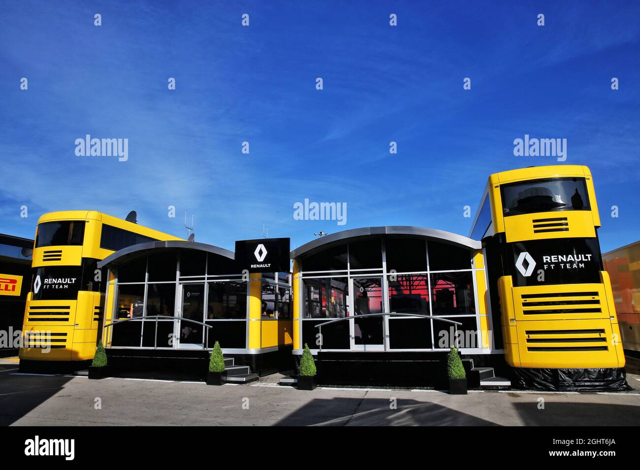 Renault f1 team motorhome hi-res stock photography and images - Alamy