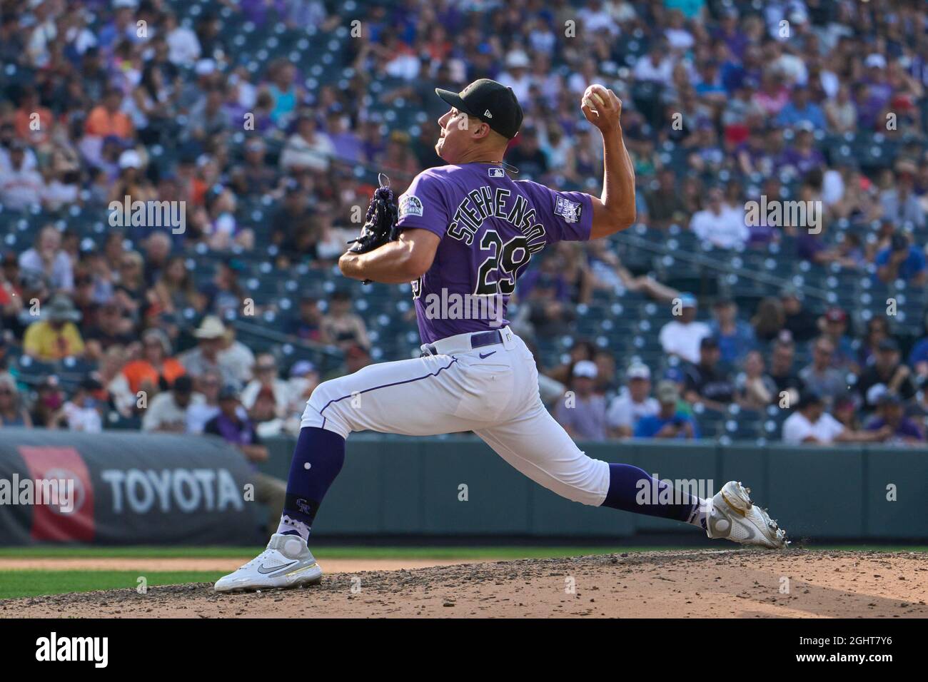 September 6 2021: Colorado pitcher Robert Stephenson (29) throws a ...