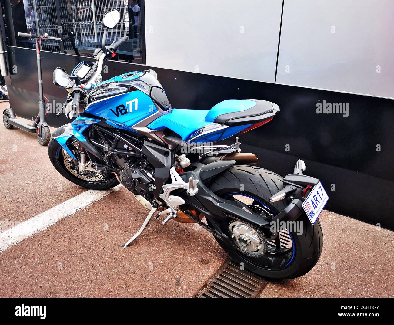 The MV Agusta Brutale of Valtteri Bottas (FIN) Mercedes AMG F1 23.05. ...