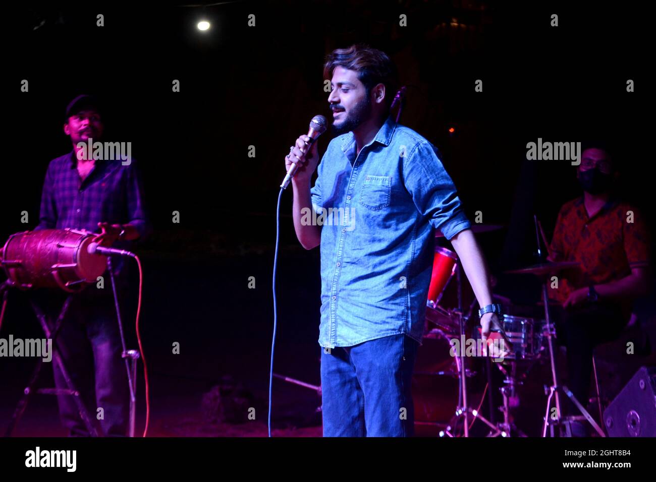 QUETTA-PAKISTAN. September 06-2021. A Young singer performing a ...