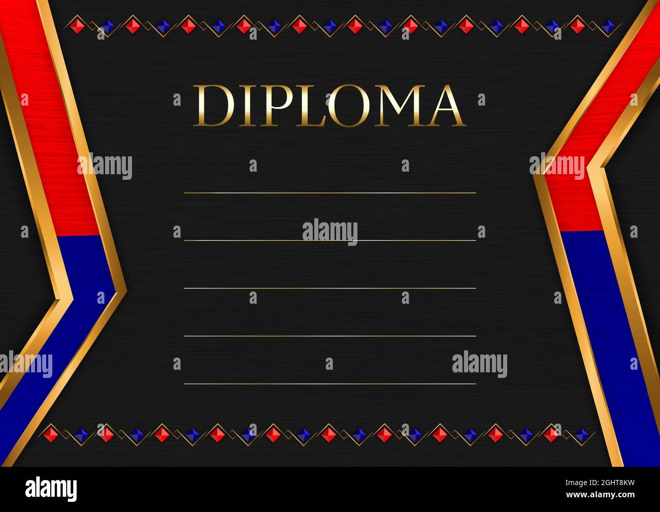 Horizontal frame and border on black metal background, with colors of ...