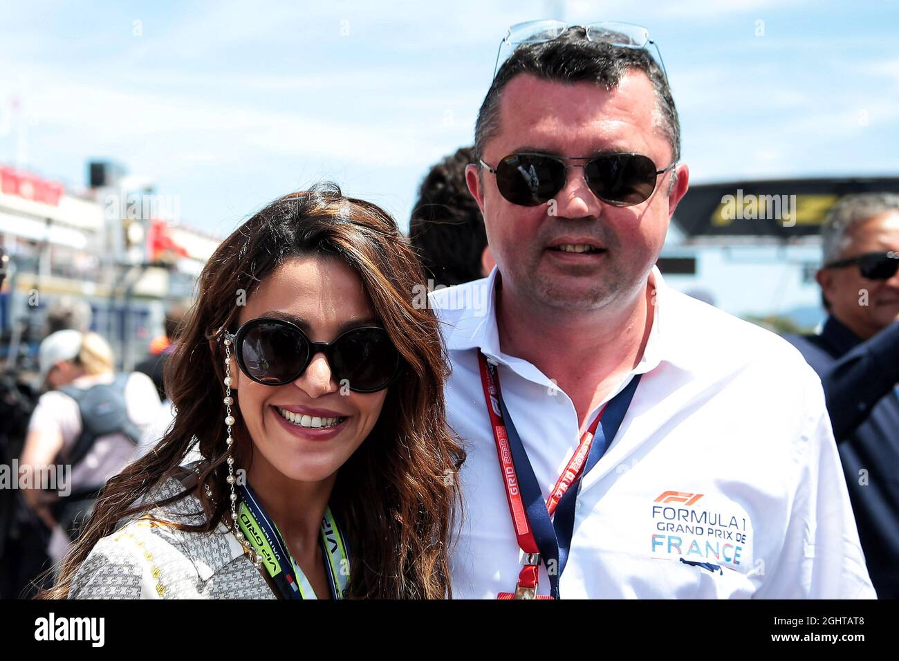 Eric Boullier (FRA) with his wife Tamara on the grid. 23.06.2019 ...