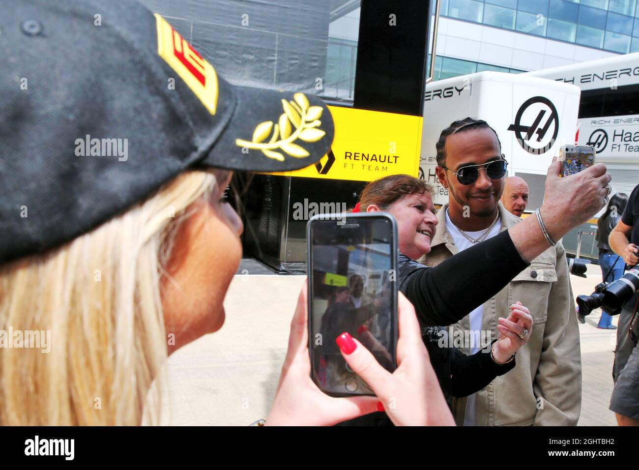 Lewis hamilton fans silverstone hi-res stock photography and images - Alamy