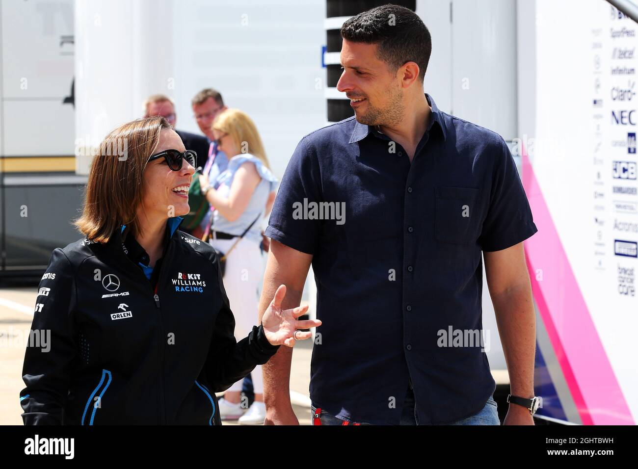 (L to R): Claire Williams (GBR) Williams Racing Deputy Team Principal ...